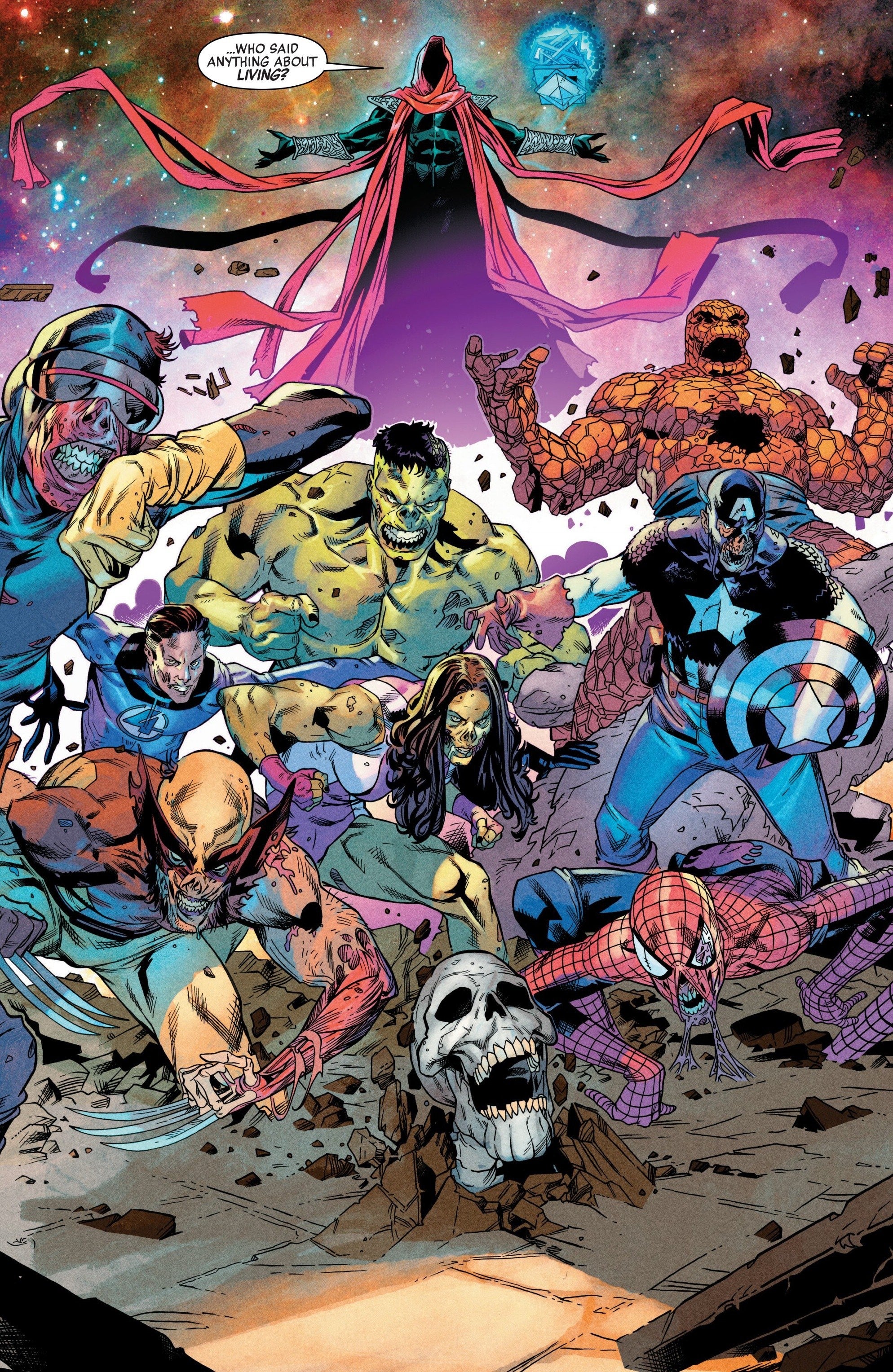 Avengers Issue 30 Splash Page - Marvel Zombies Wolverine Cyclops Thing ...